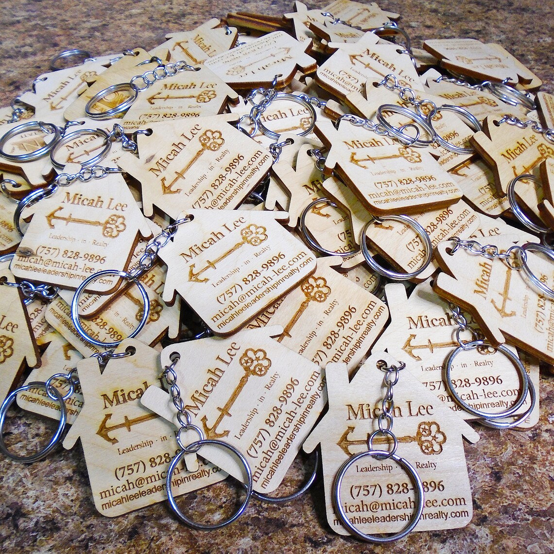 Custom 2-SIDE ENGRAVED Wood Keychains Branded Keychains Logo - Etsy