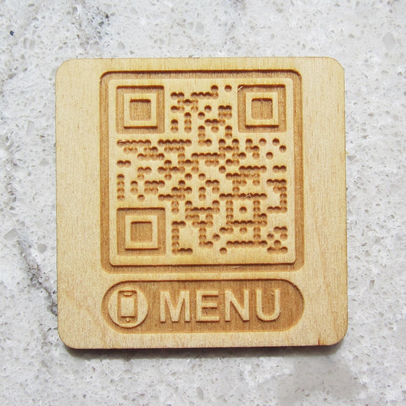 Custom Qr Code 2 Diameter Wood Tokens With Your Qr Scan Etsy