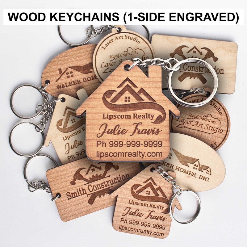 Wood Keychain - Etsy