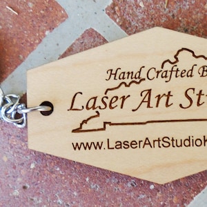 Custom 1-SIDE ENGRAVED Wood Keychains Branded Keychains Logo - Etsy