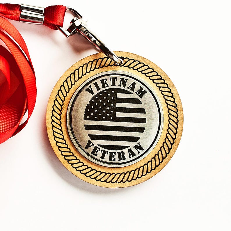 Personalized Award Medal: Engraved Wood & Metal, Custom Logo - Etsy