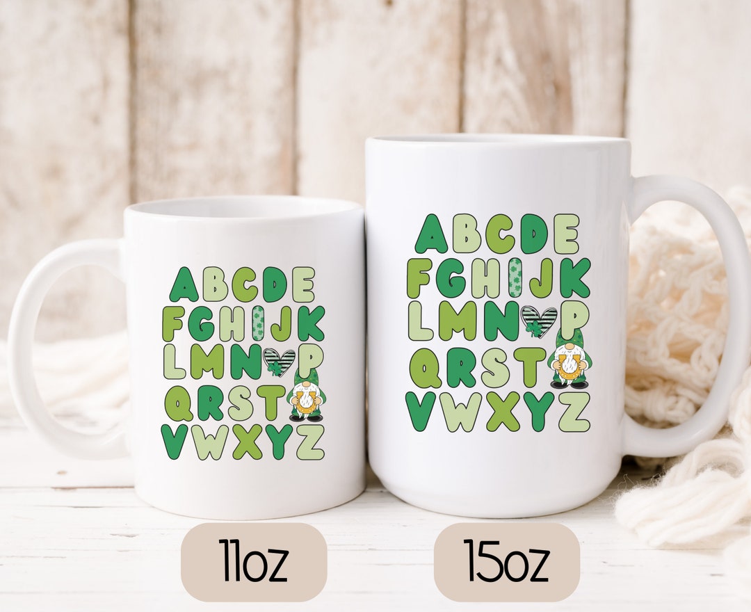 I Love You Shamrock Green Ceramic Mug 11oz Anniversary Mug Teacher Gift ...