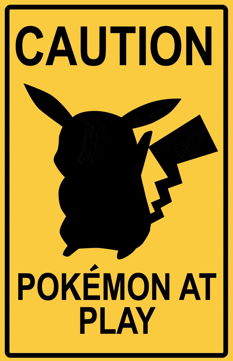 Pokemon at Play Sign Pikachu - Etsy