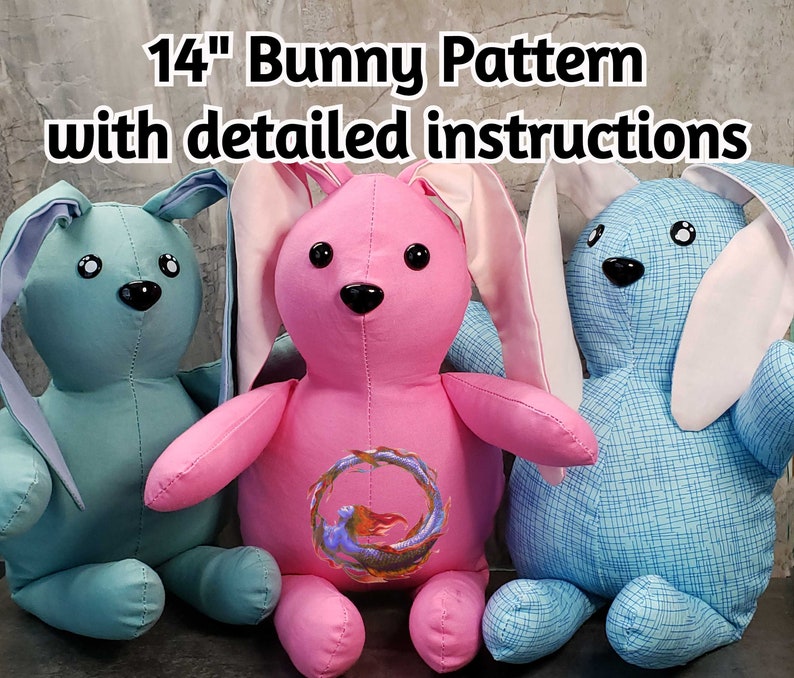 14 Bunny PDF Sewing Pattern Rabbit Pattern Printable - Etsy