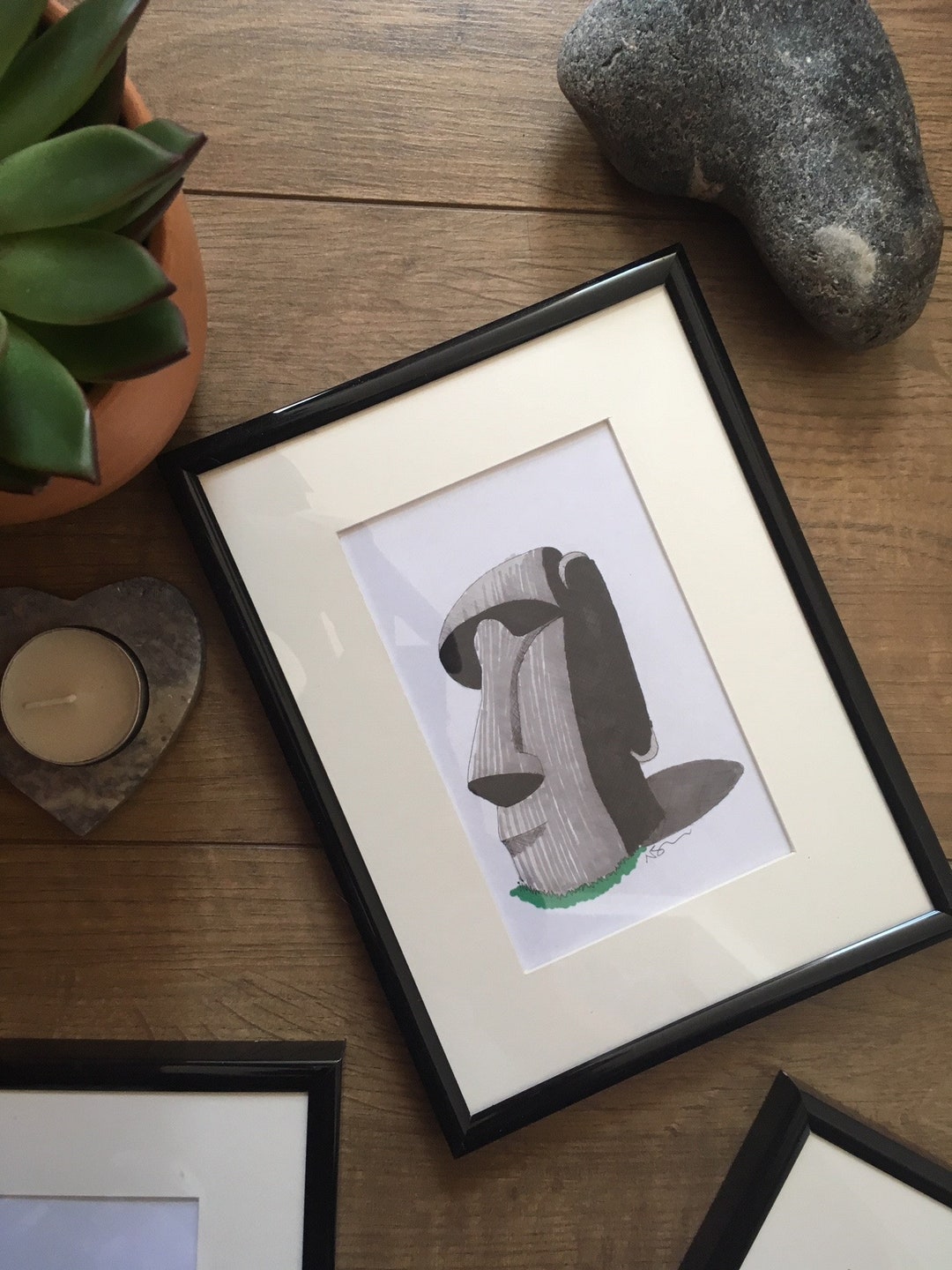 Moai Head Grey - Etsy