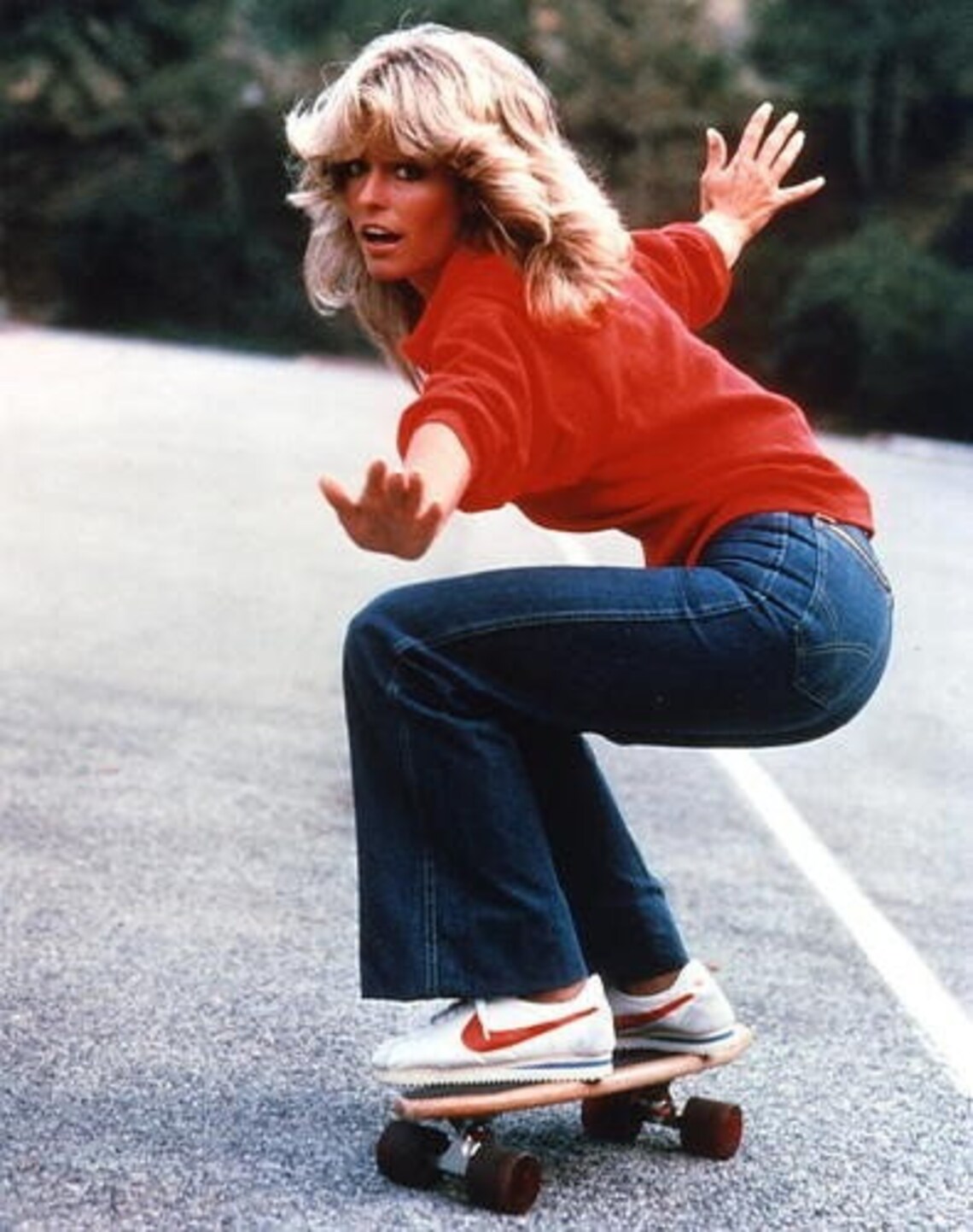 Farrah Fawcett Charlie's Angels Famous Skateboard Scene Photograph ...
