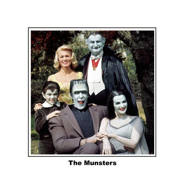 The Munsters Classic TV Family Herman Lily Grandpa Eddie & Marilyn ...