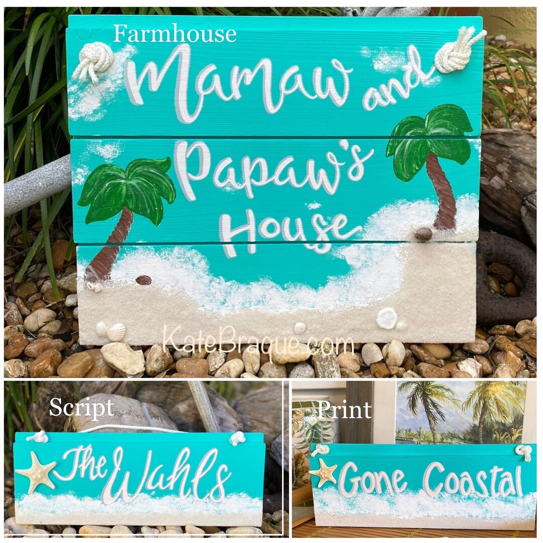Personalized Custom Wood Signs Hand Painted 18w - Etsy