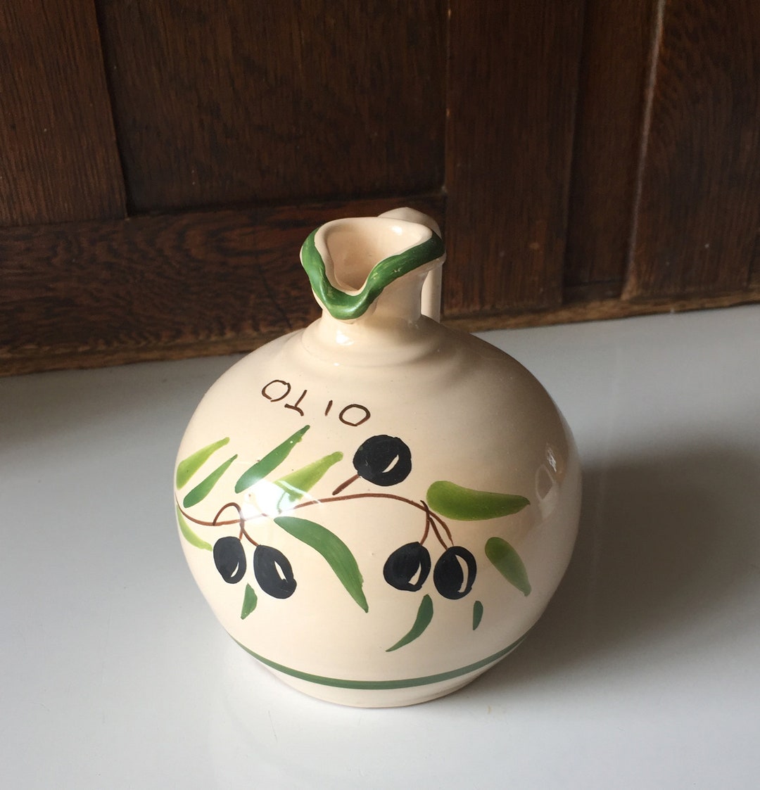 Hand Painted Pottery Decanter - Etsy