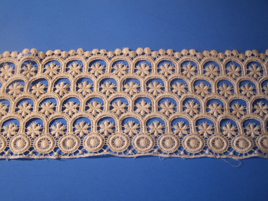 Antique Lace/trim, 2 Pieces of Corded Lace, Heavy Cotton . Free ...