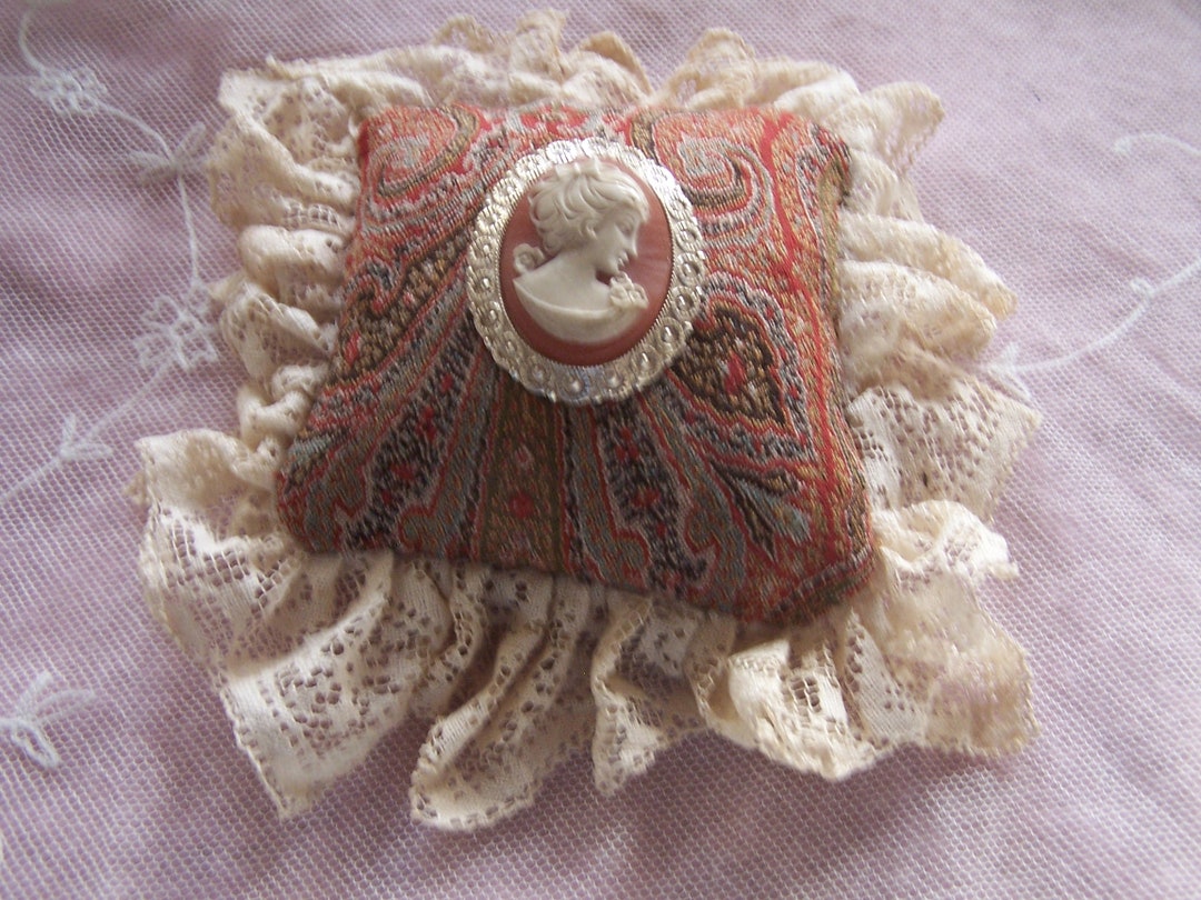 Vintage Cameo, Sachet, Antique Challis, Handcrafted, Holiday Gift, SALE ...