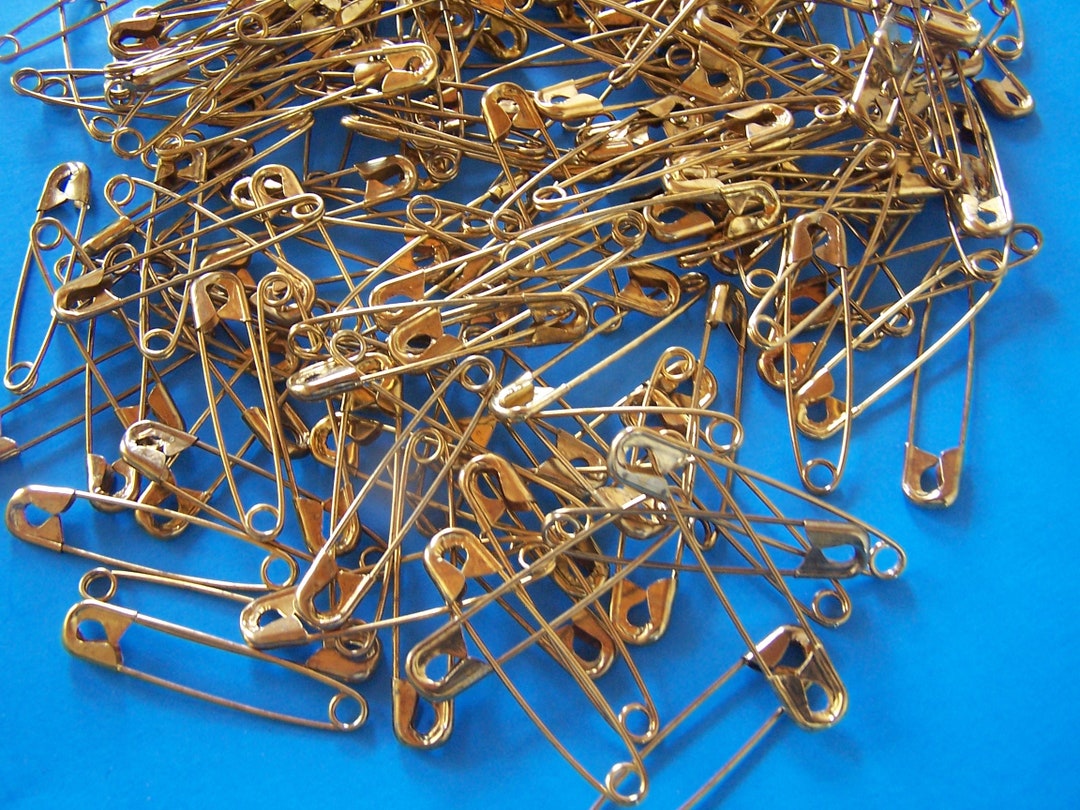 Vintage Safety Pins, "gold" Color, Sewing Supply, Craft Projects, FREE ...