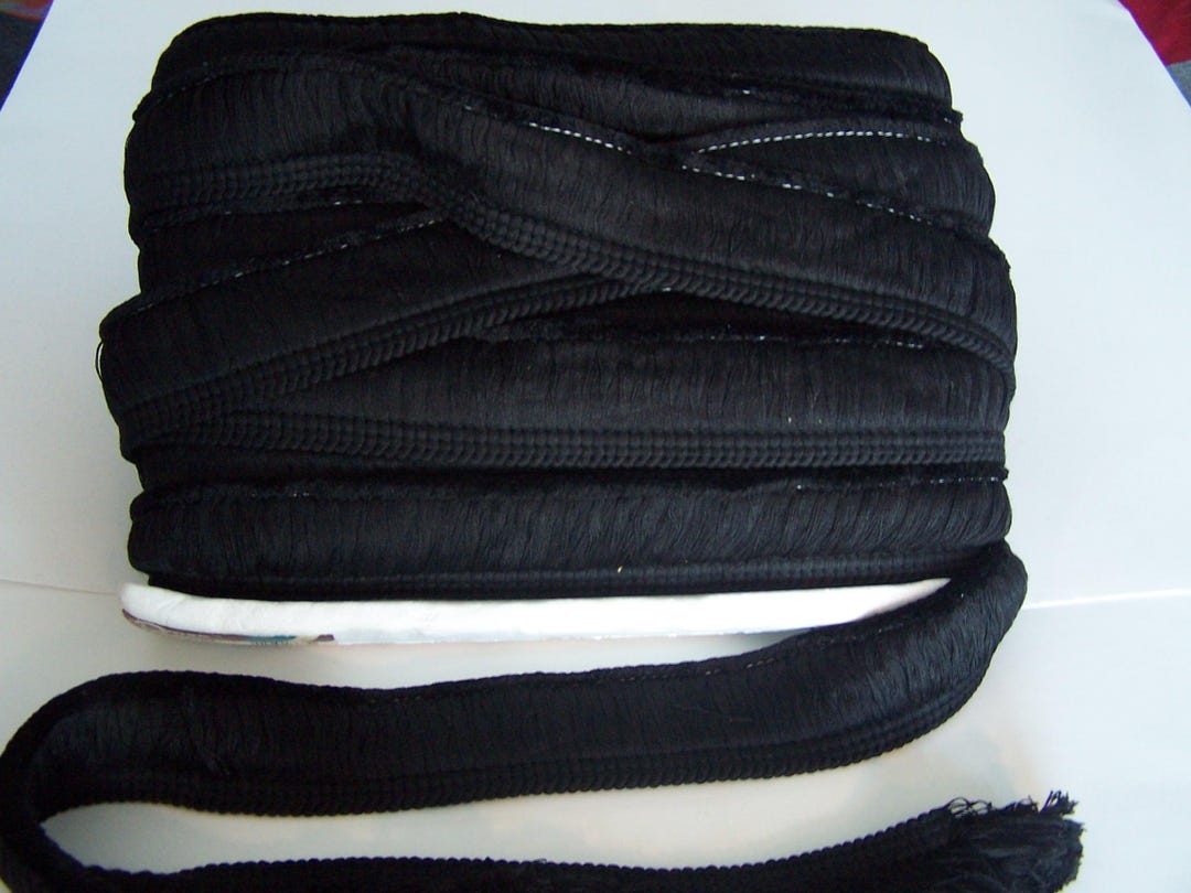 Vintage Black Trim, Made in USA by CONSO. All Cotton, 20 Continuous ...