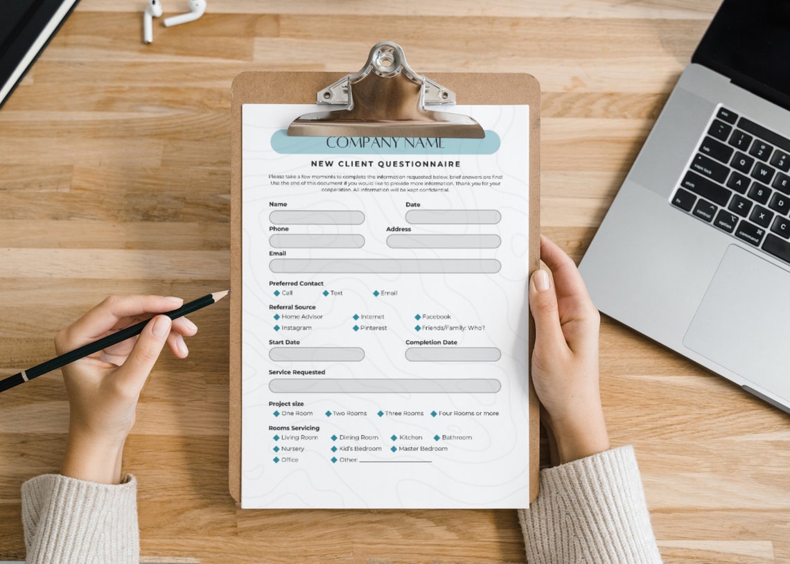 Editable Home Decor New Client/per Room Questionnaires Canva Template ...