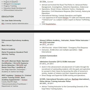 Police Training Resume Template Instant Download Word Doc Editable ...