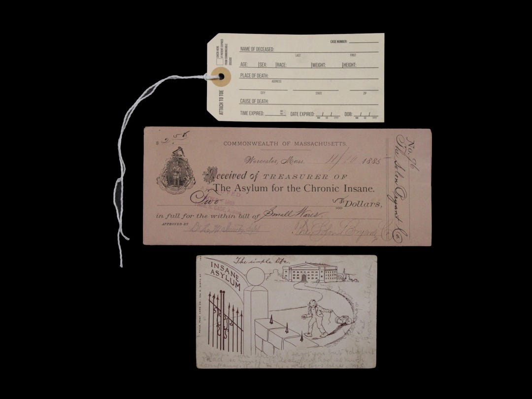 Vintage Insane Asylum Group - Check From an Asylum (1885) - an Asylum ...