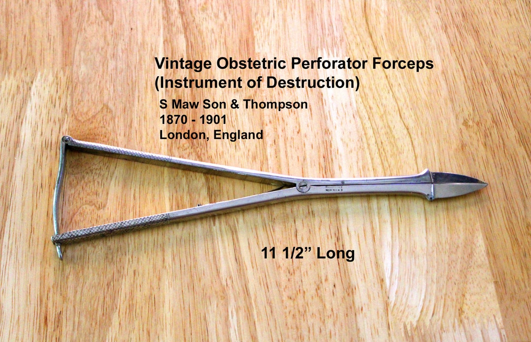 Vintage Obstetric Perforator Forceps - S Maw, Son & Thompson (sensitive ...
