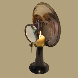 Vintage Parabolic Lamp W/magnifying Glass and Candle - Physicians Lamp ...