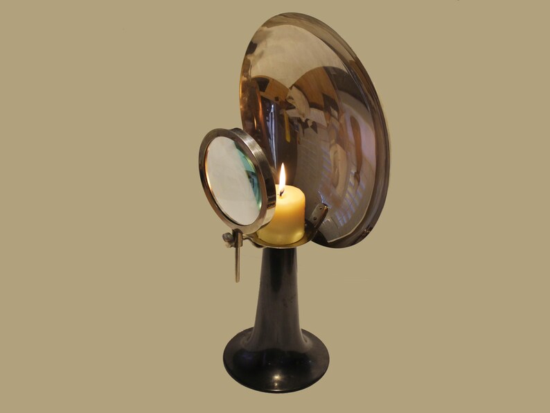 Vintage Parabolic Lamp W/magnifying Glass and Candle - Physicians Lamp ...