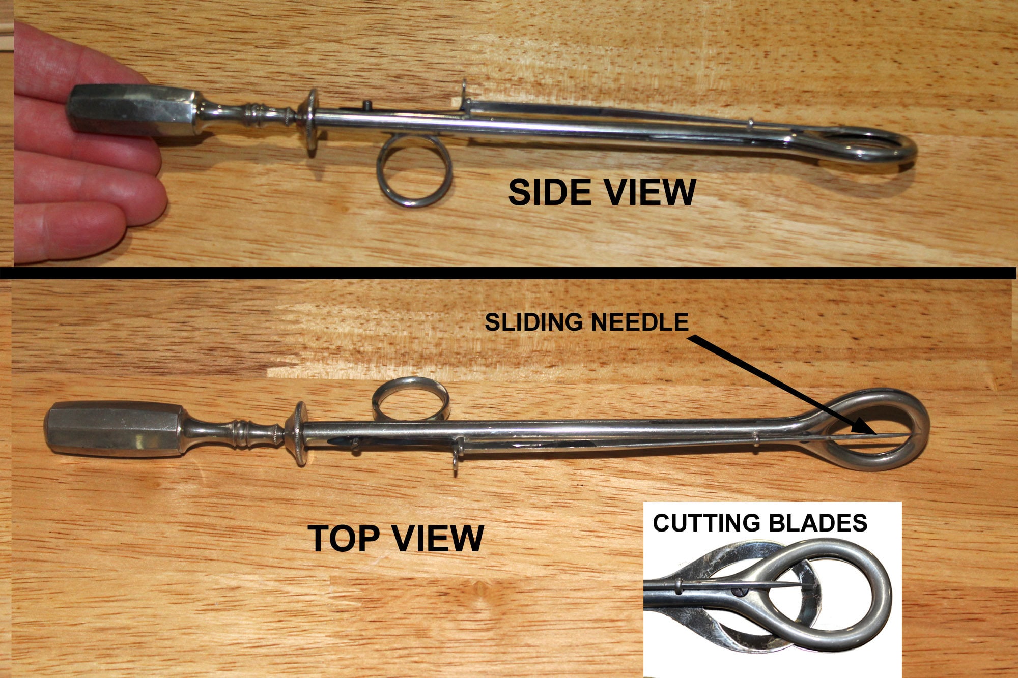 Vintage Tonsil Guillotine With Impaling Needle - Turn of the Century ...