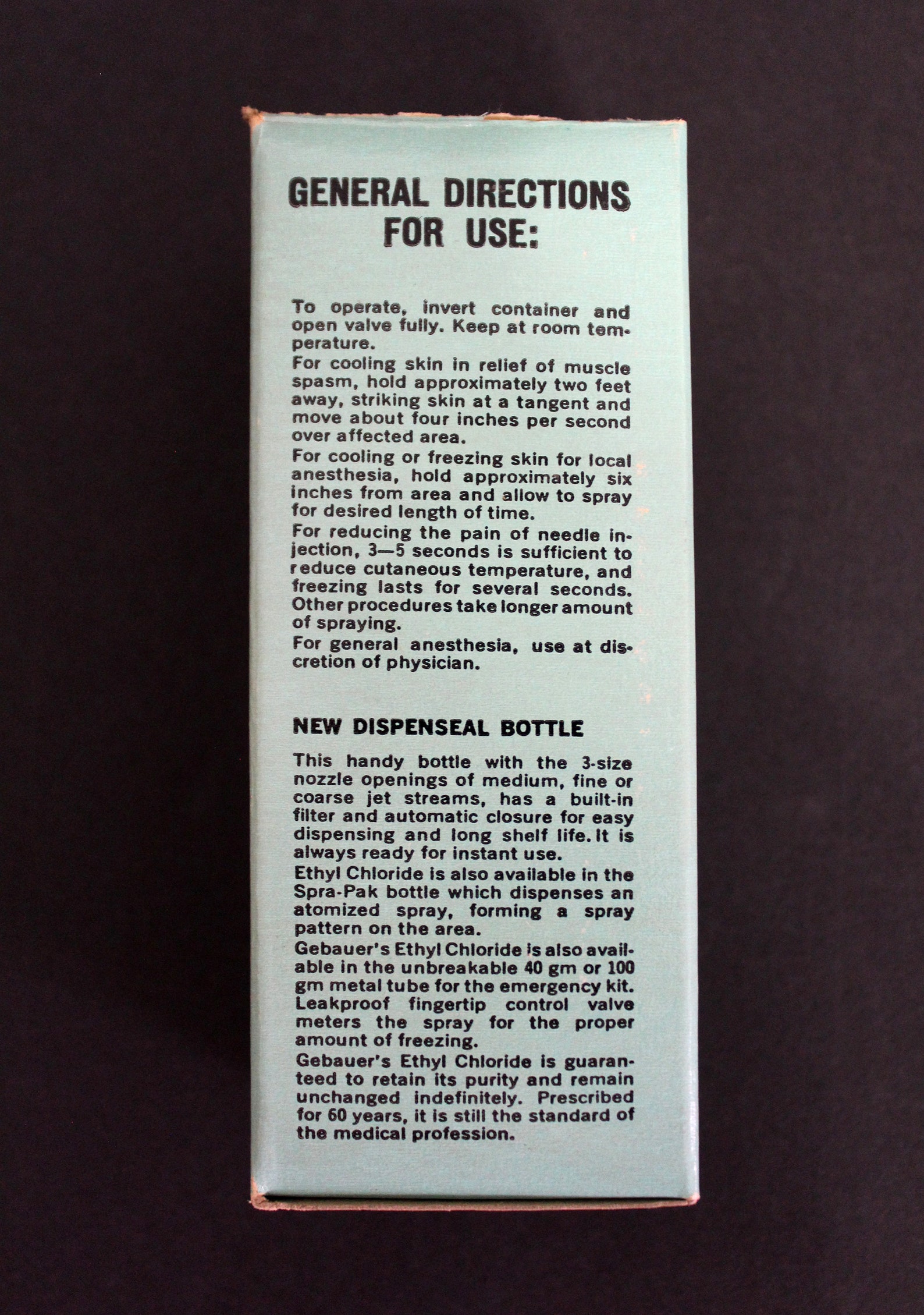 Vintage Anesthesia Group Includes Collapsible Mask, Ethyl Chloride ...