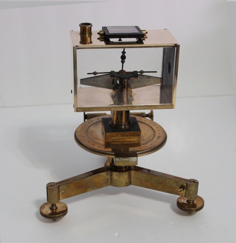 Vintage 19th Century Carpentier Magnetometer Beautiful Brass - Etsy