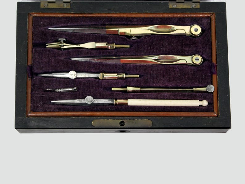 Vintage Drafting Instruments - Brass is in Great Condition - Comes in a ...