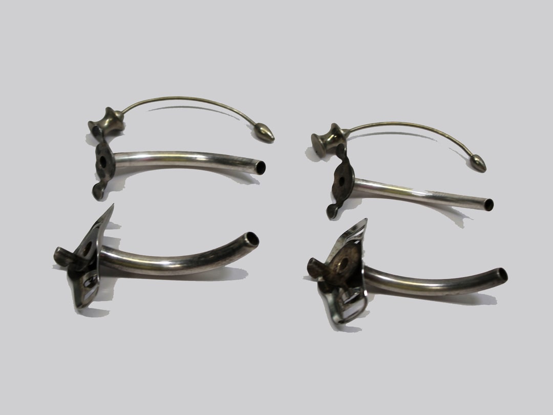 Vintage Sterling Silver 2 Tracheostomy Tubes No. 2 and 3 Tomac & Ditmar ...