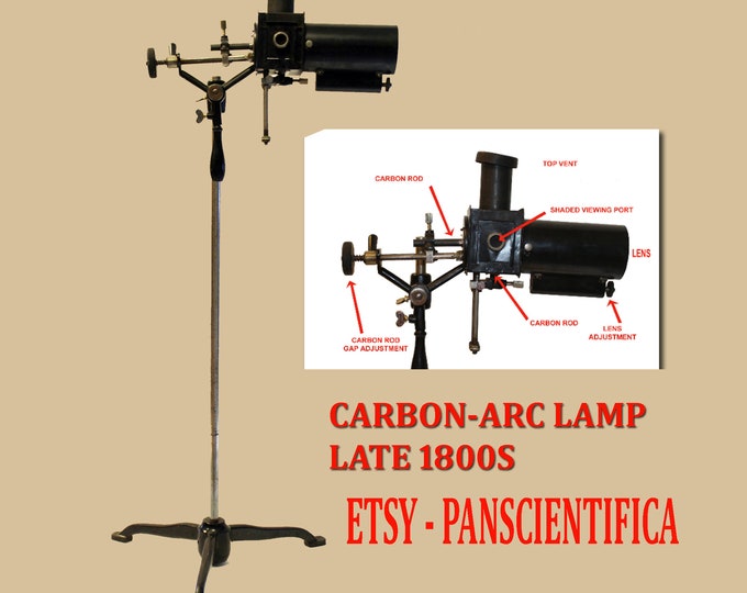 Vintage Electric Carbon Arc Lamp - Late 1800's From Netherlands - Comes ...