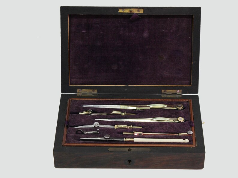 Vintage Drafting Instruments - Brass is in Great Condition - Comes in a ...