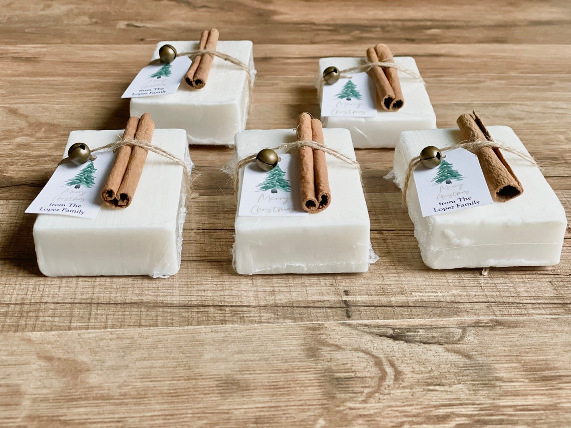 Personalized Christmas Soap Favors - Set of 8 Handmade Holiday Soaps - Etsy