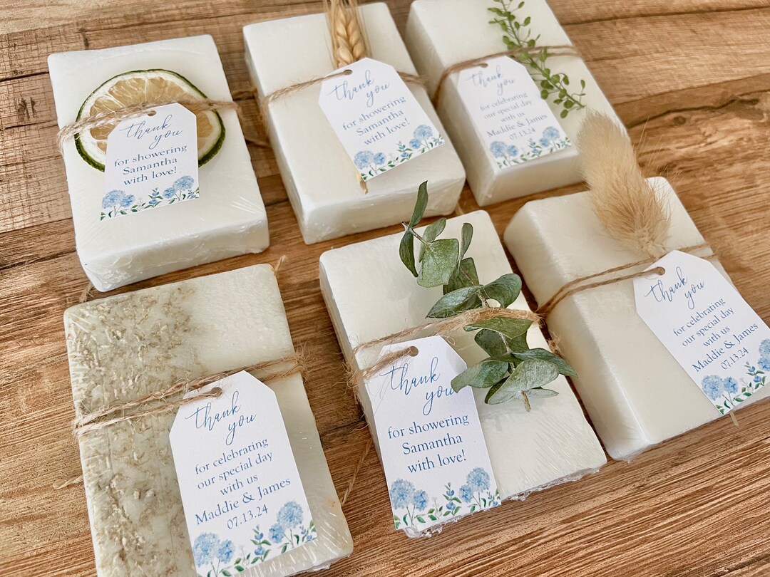 Hydrangea Soap Bar Bridal Shower Favors: Personalized Essential Oil ...