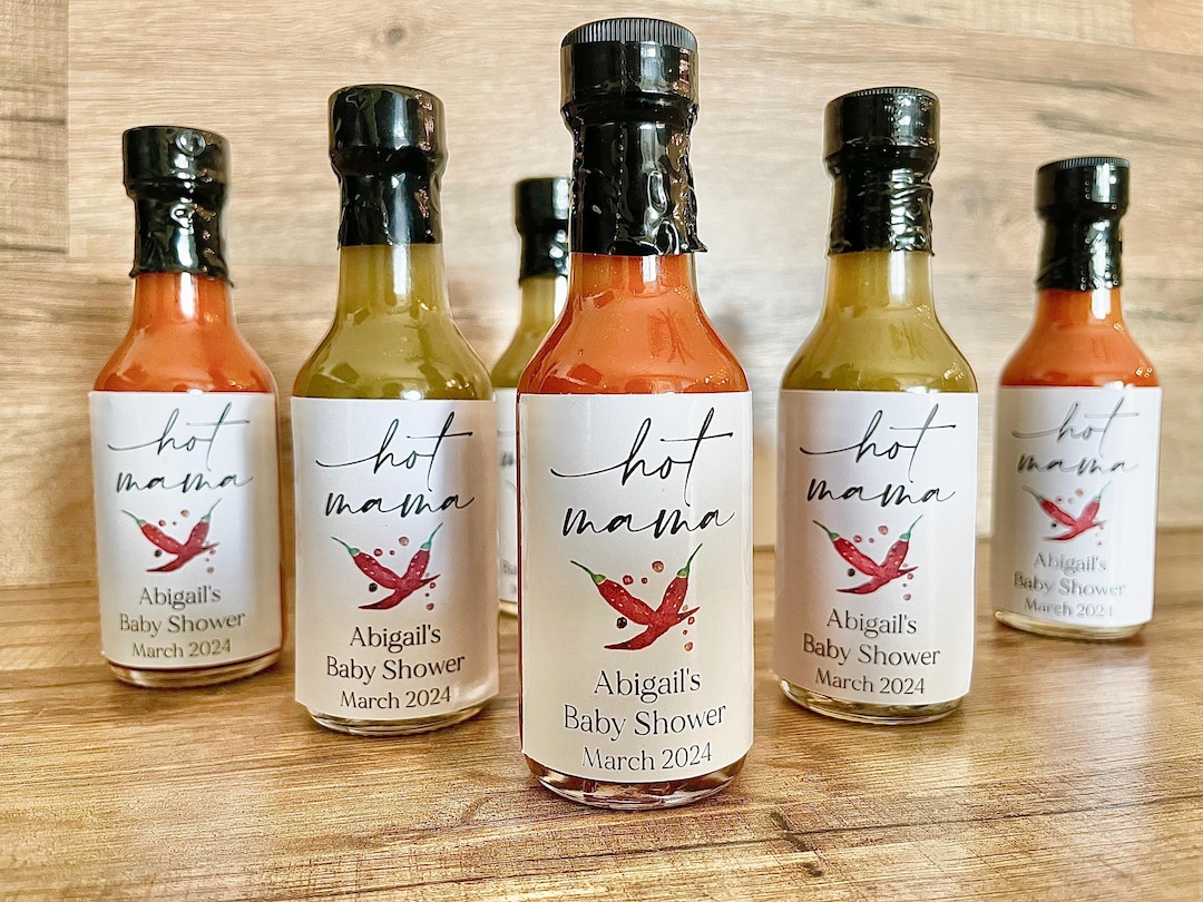 Personalized Mini Hot Sauce Baby Shower Favors - Etsy