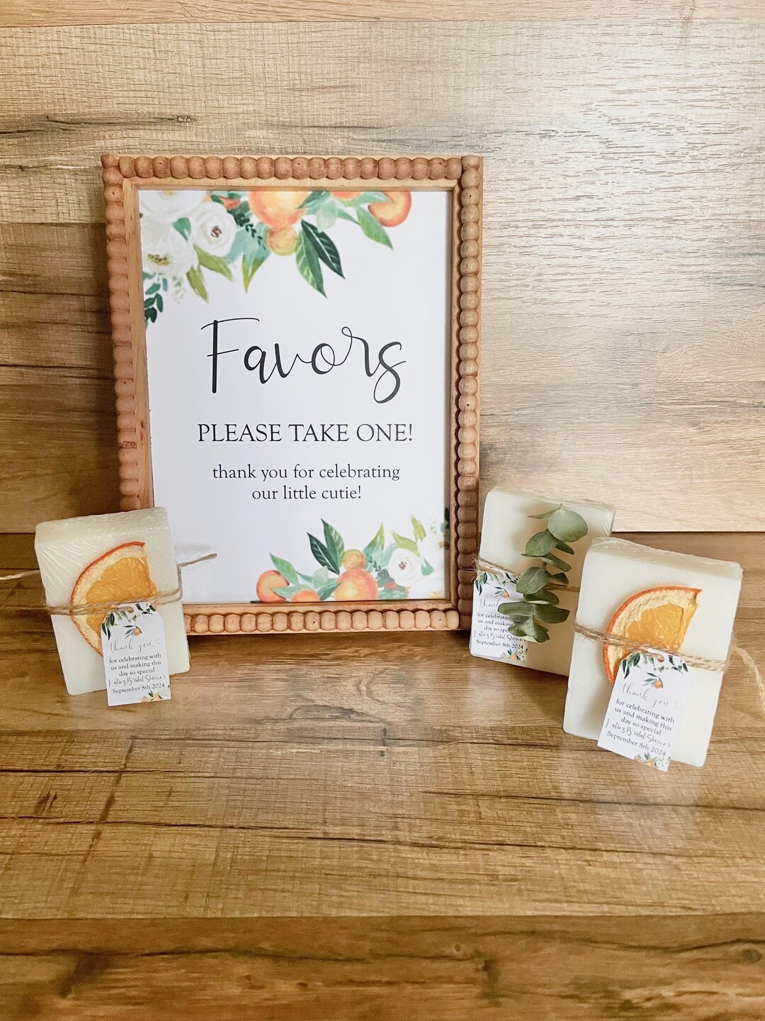 Printed Favor Sign for Orange Cutie Baby Shower or Bridal Shower - Etsy