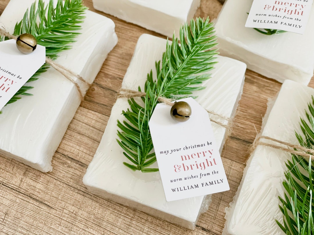Personalized Christmas Soap Favors – Set of 8 Handmade Holiday Soaps ...
