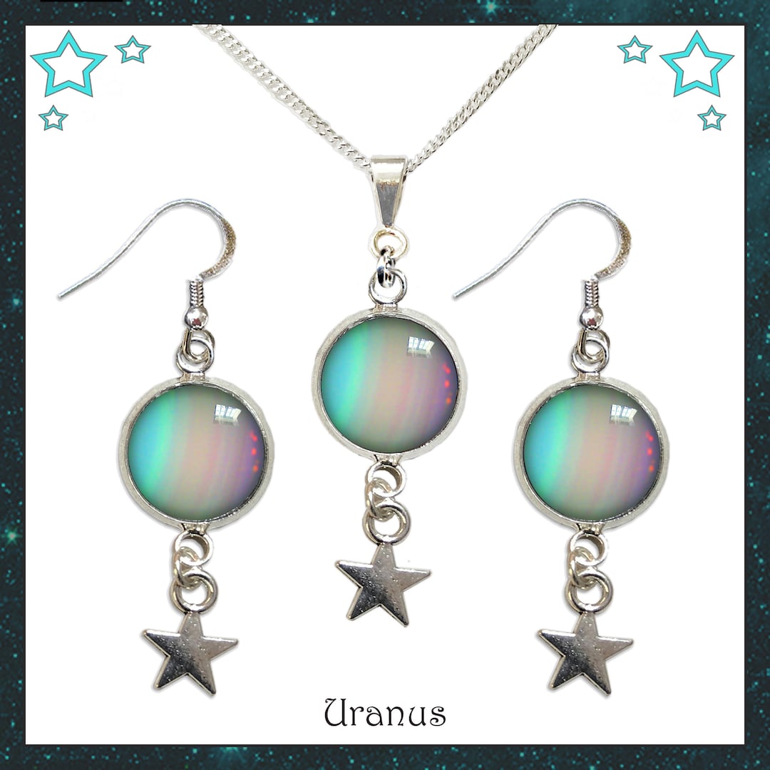 Uranus and Star Gift Set. Sterling Silver Chain With FREE Informative ...