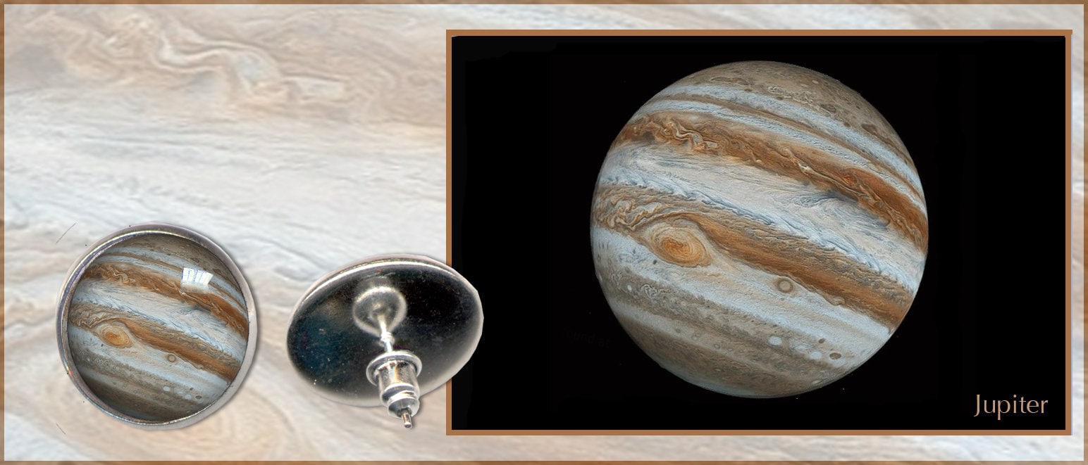 Jupiter Pendant on Sterling Silver Chain With Bead Earrings and With ...