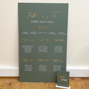 Acrylic Wedding Table Plan With 3D Acrylic Wording - Etsy