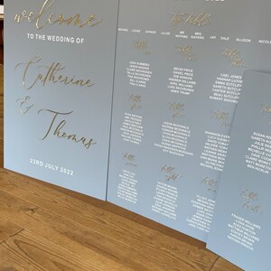 Acrylic Wedding Table Plan With 3D Acrylic Wording - Etsy
