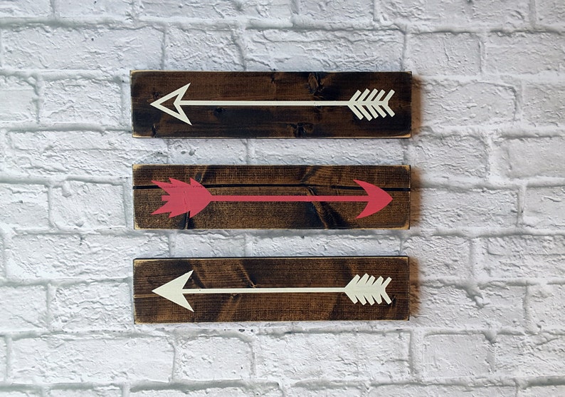 Custom Rustic Wooden Arrows 3 Piece Set Family Name - Etsy