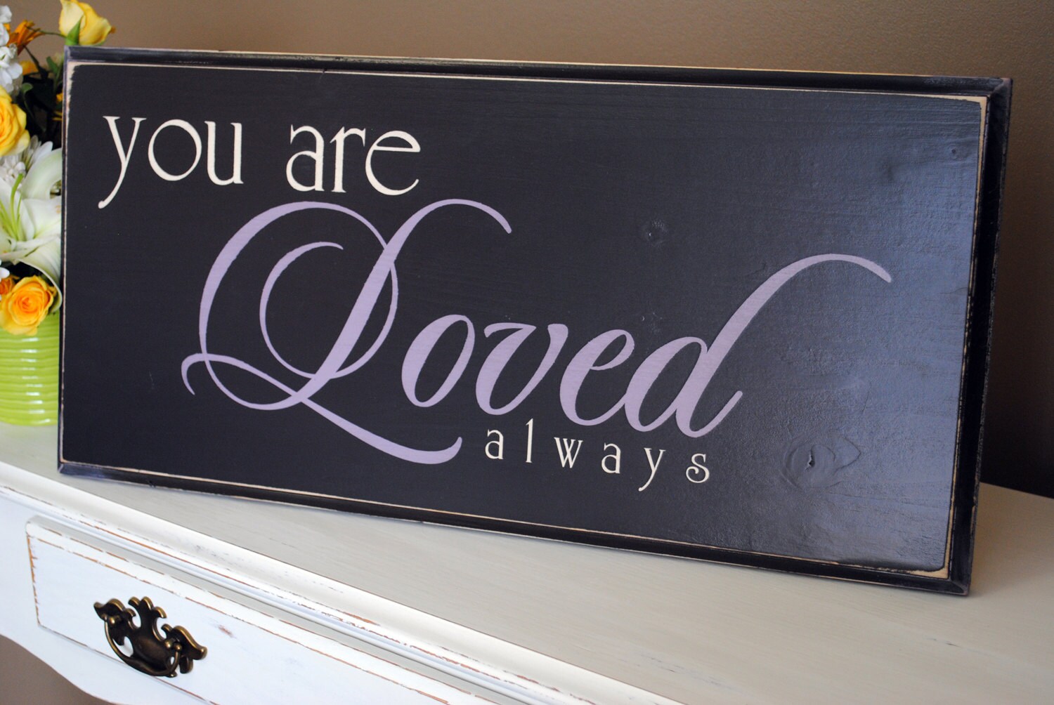 You Are Loved Wood Sign Hand Painted and Distressed. - Etsy