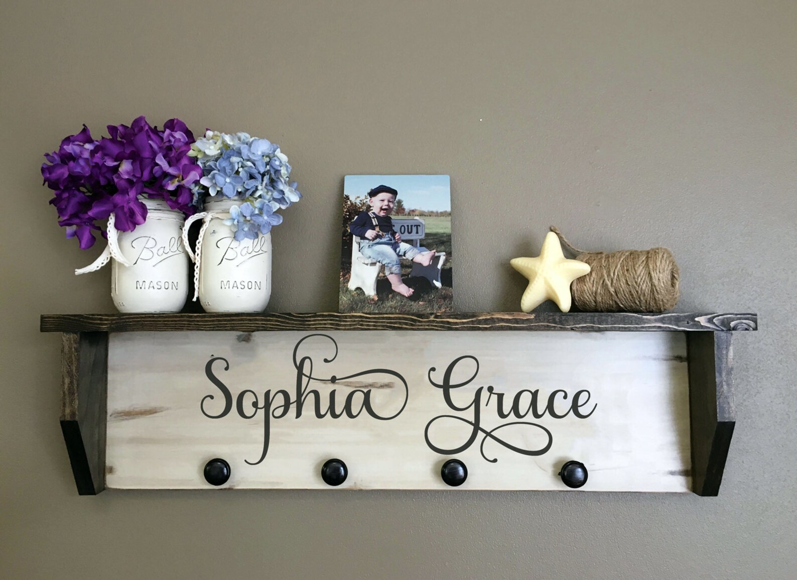 Personalized Wall Shelf Wood Shelf Nursery Room Shelf | Etsy
