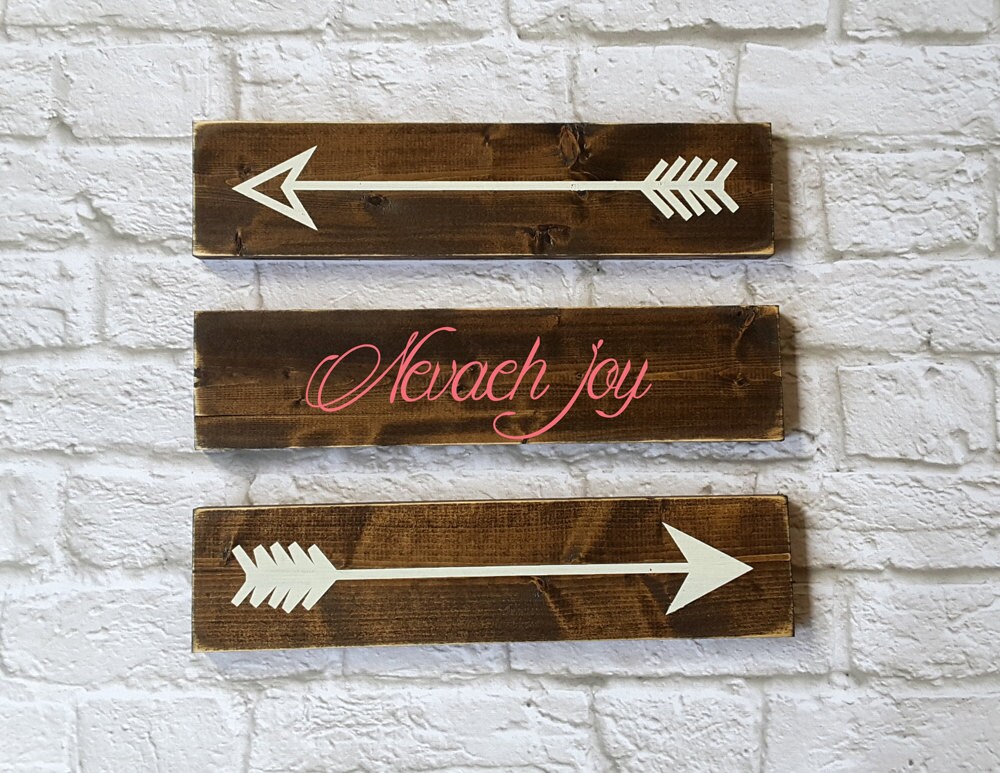 Custom Rustic Wooden Arrows 3 Piece Set Family Name - Etsy