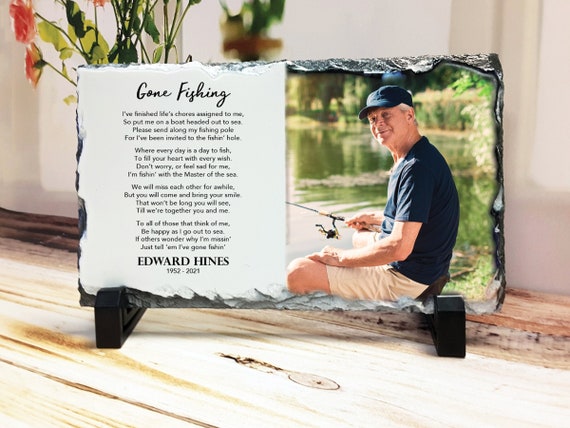 Gone Fishing Memorial in Loving Memory Sign in Loving Memory - Etsy