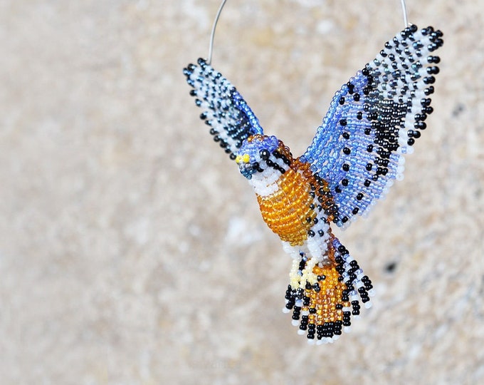Kestrel *A Suncatcher, Falcon Ornament, Bird Brooch, Beaded Bird ...