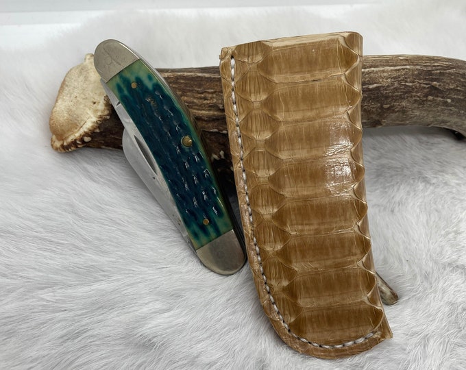 Genuine Python Belly Knife Sheath, Snake Knife Sheath, Leather Knife ...