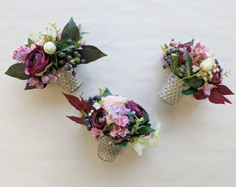 Silk flower arrangement | Etsy