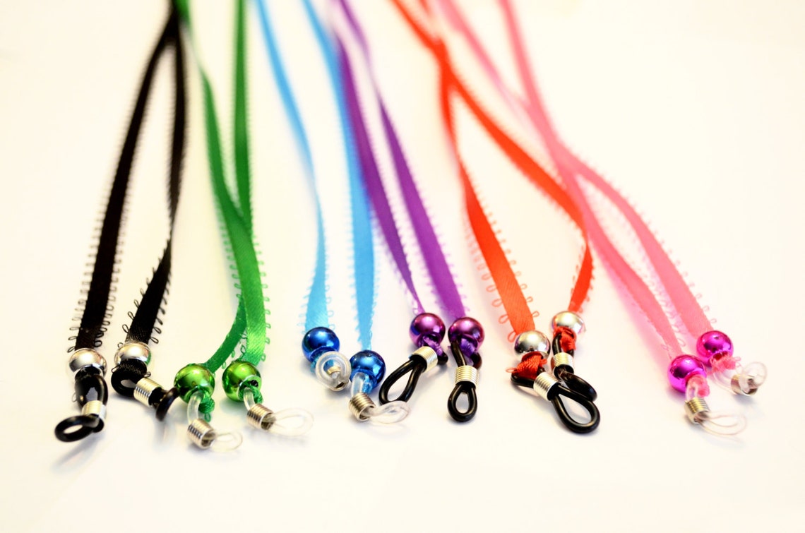 Colourful Eyeglasses Lanyards, Rainbow Colour Lace Lanyard, Fabric ...