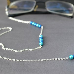 Blue Bead Eye Glasses Chain, Spectacle Chain, Eye Glass Chain ...