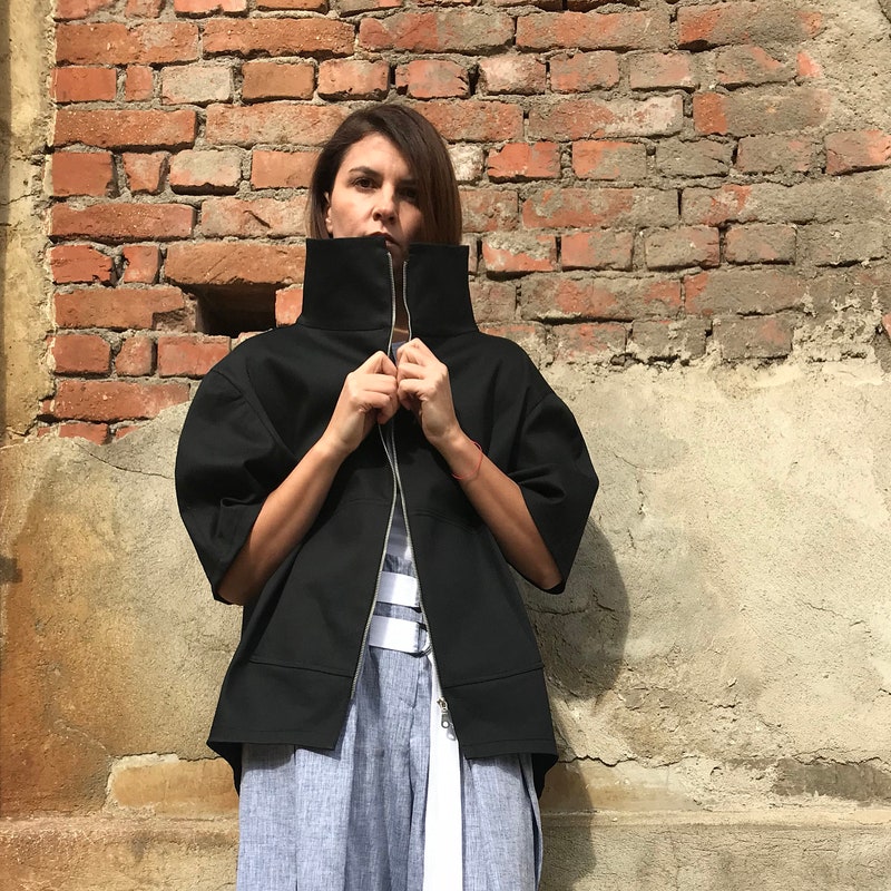 High Collar Jacket - Etsy